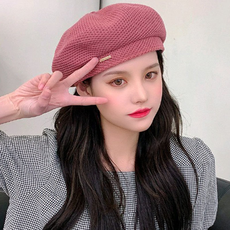 Spring And Summer Thin Beret Retro Womens Summer Hats 2021 Solid Color