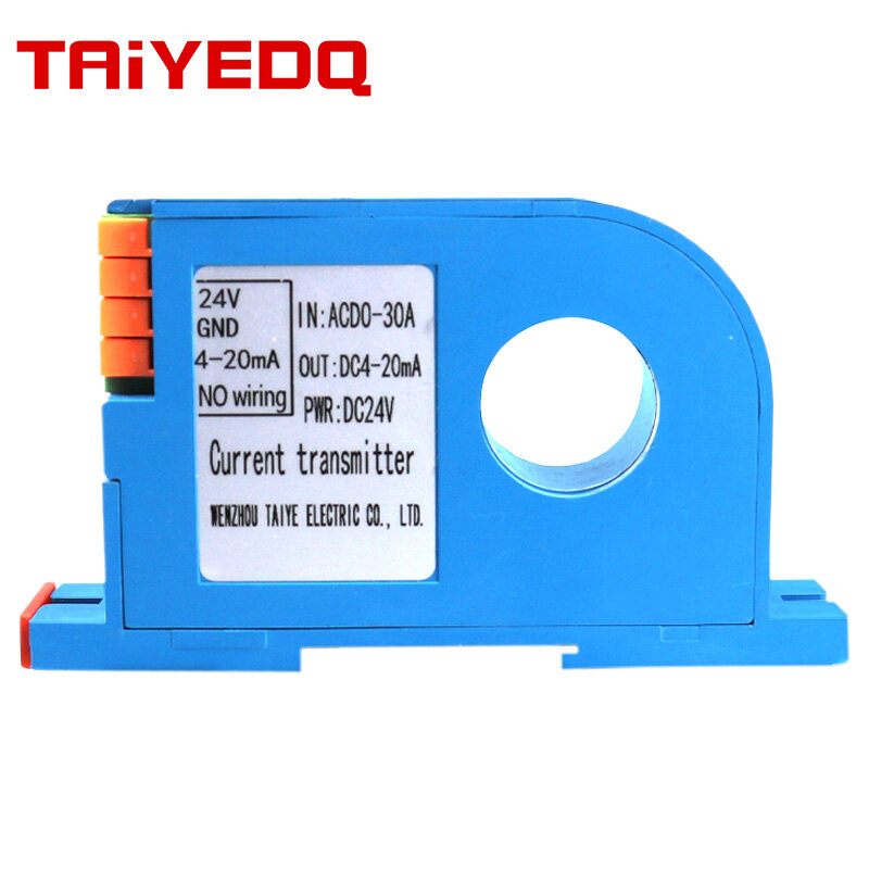 Current Sensor Transmitter Output Input 0-10V 4-20mA Output Transducer ...