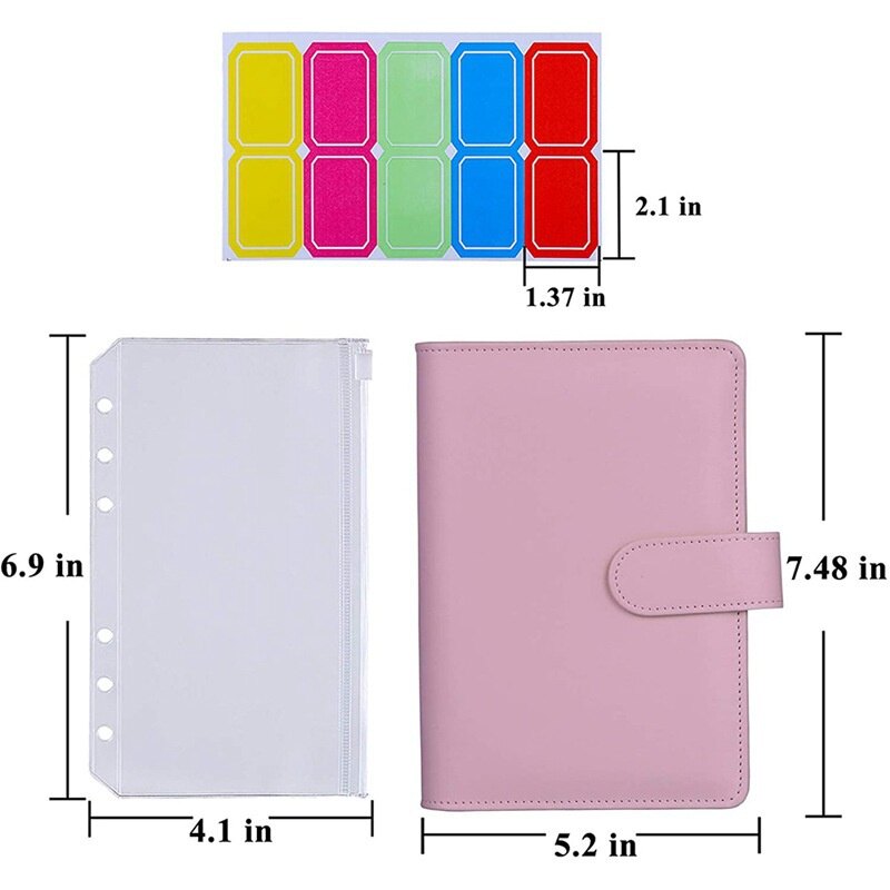 A6 Binder Budget Planner Notebook Binder Set Cash Envelope Bills ...