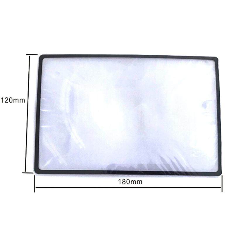 A5 Flat PVC Magnifier Sheet X3 Book Page Magnifying Reading Glass Lens ...