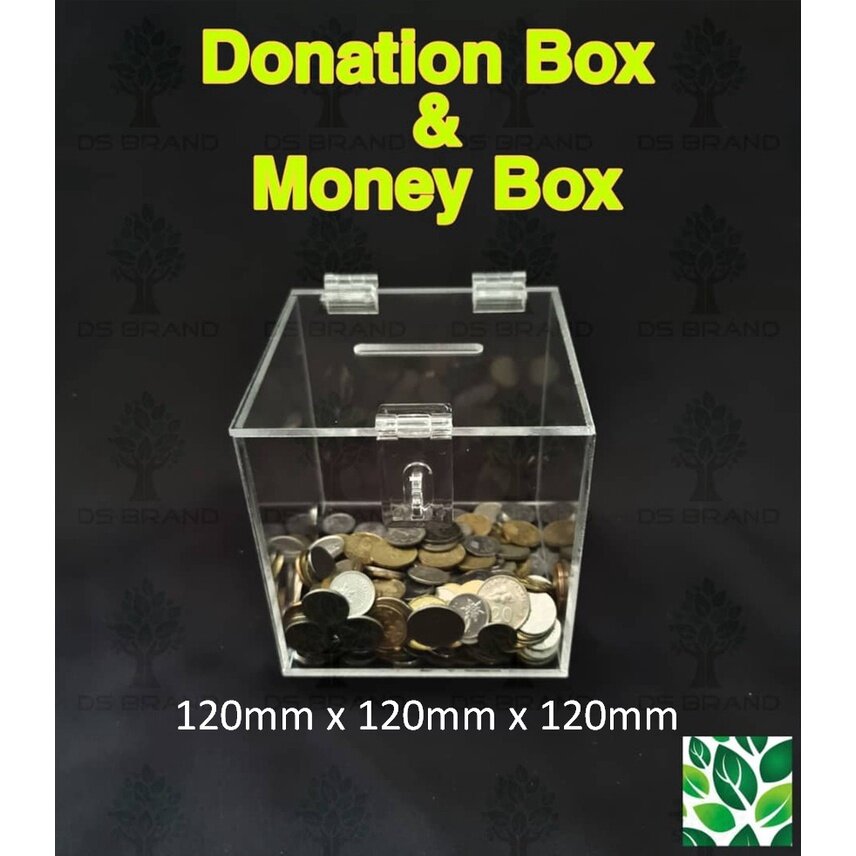 🔥Ready Stock🔥 Acrylic Donation Box / Money Box / Tabung Derma / Tabung ...