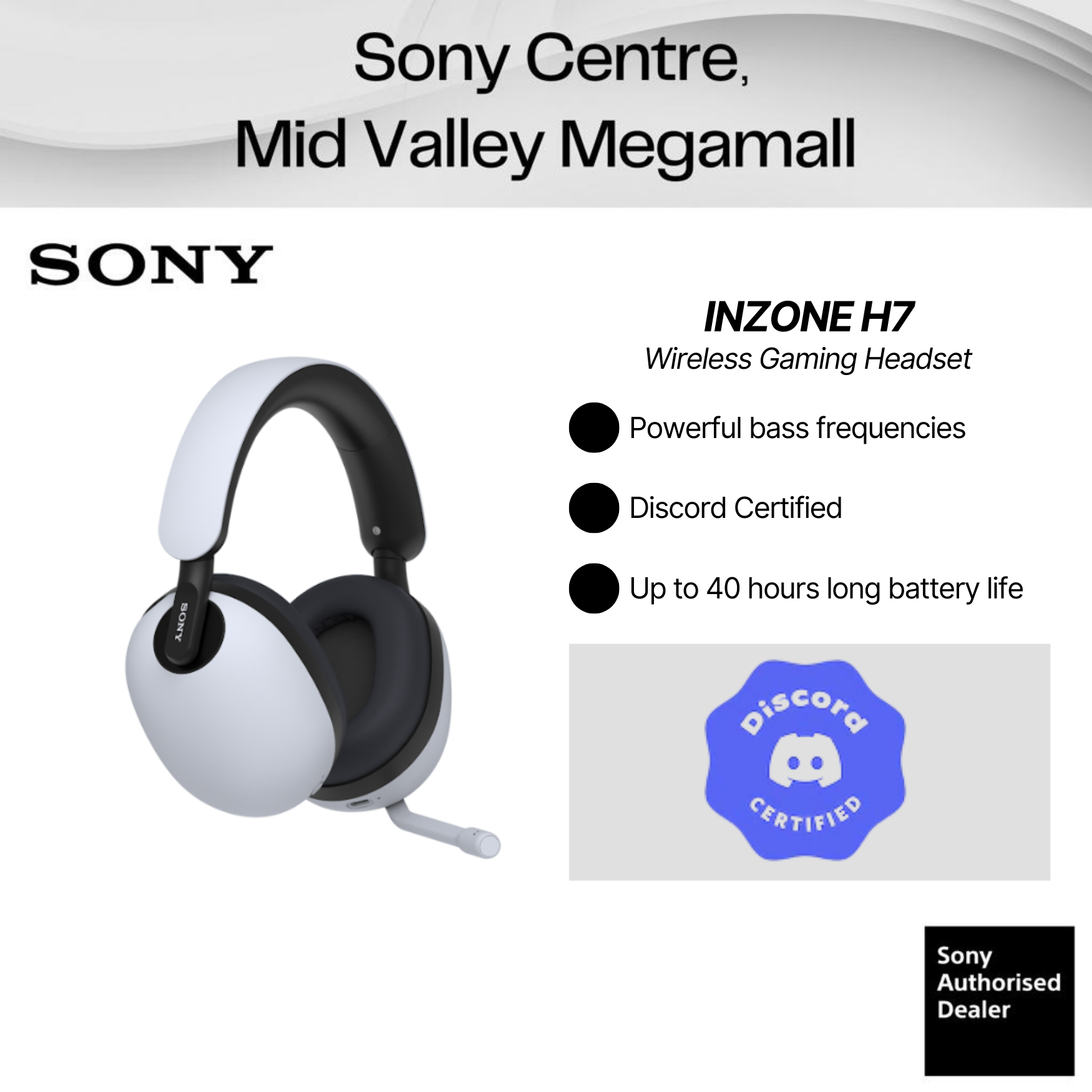 Sony INZONE H7 Wireless Gaming Headset | Lazada