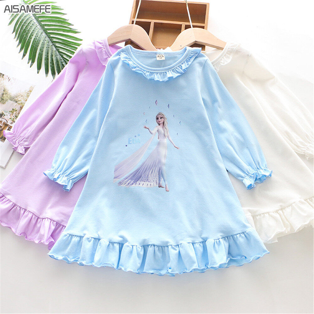 AISAMEFE Frozen Clothes Kids Pajamas Cartoon Elsa Princess Girls ...