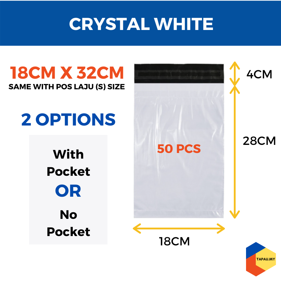 Courier Bag A5 size with Pocket Packaging Plastic Kurier White 快递袋 ...