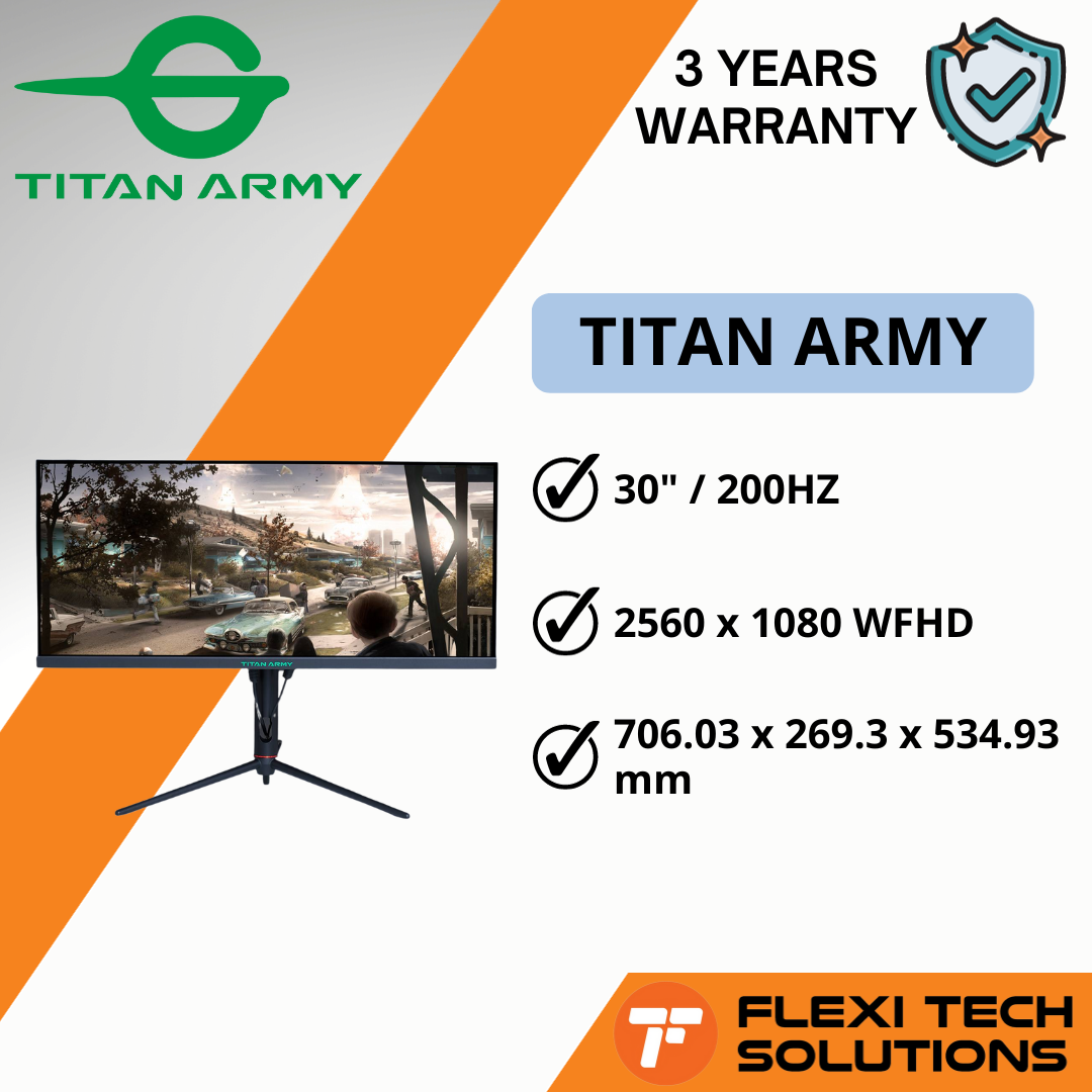 Flexi Tech TITAN ARMY 30 inch Ultrawide 200Hz IPS ELED HDR Rotatable ...