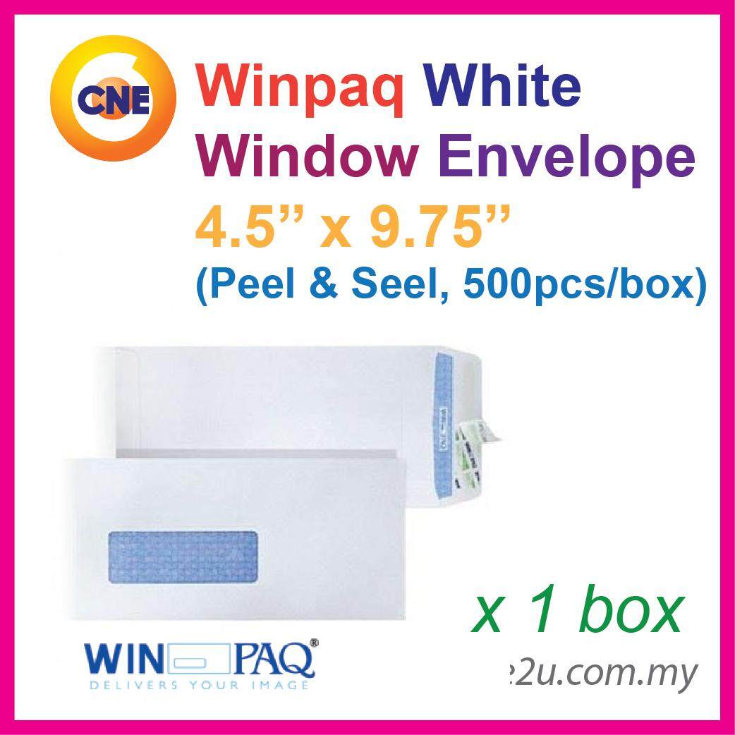 WINPAQ White Window Envelope 4.5″ X 9.75″ (Window) (500PCS/BOX) 白色信封 ...