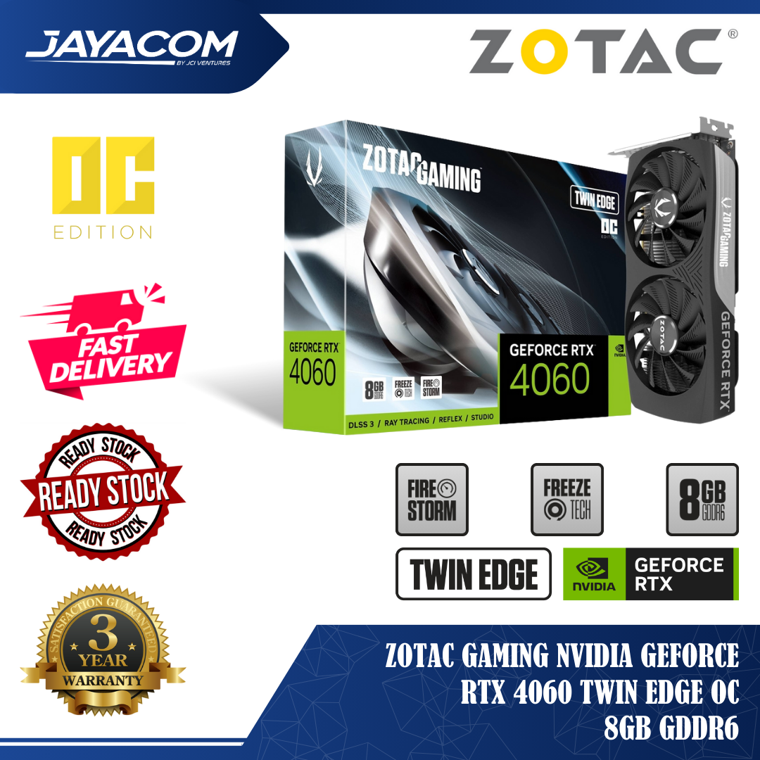 ZOTAC GAMING Nvidia GeForce RTX 4060 Twin Edge OC 8GB GDDR6 | Lazada