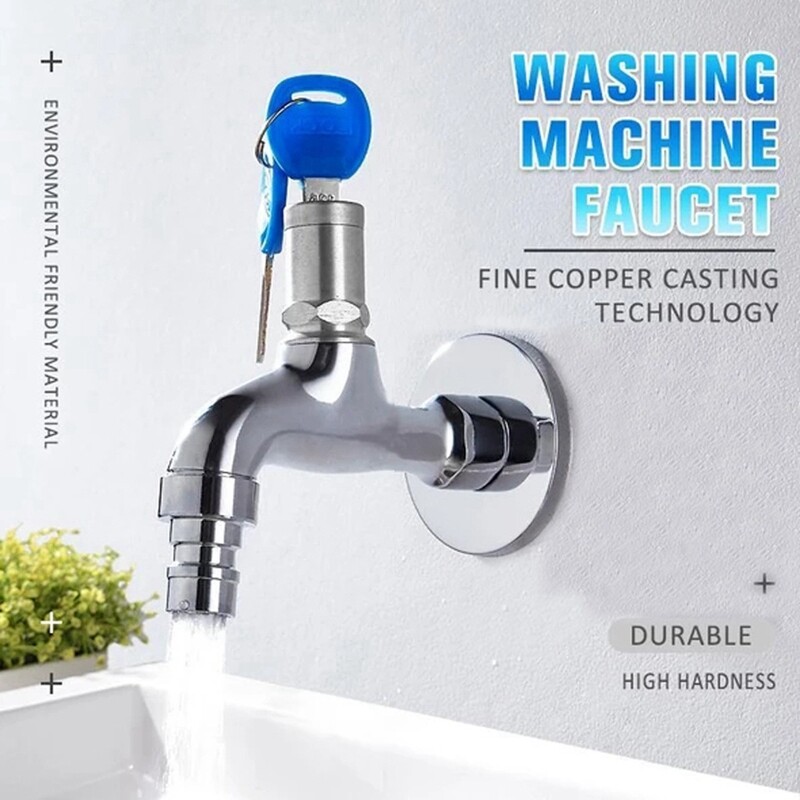 Anti-Theft Faucet Water Tap with Lock Key Alloy Key Switch Faucet ...