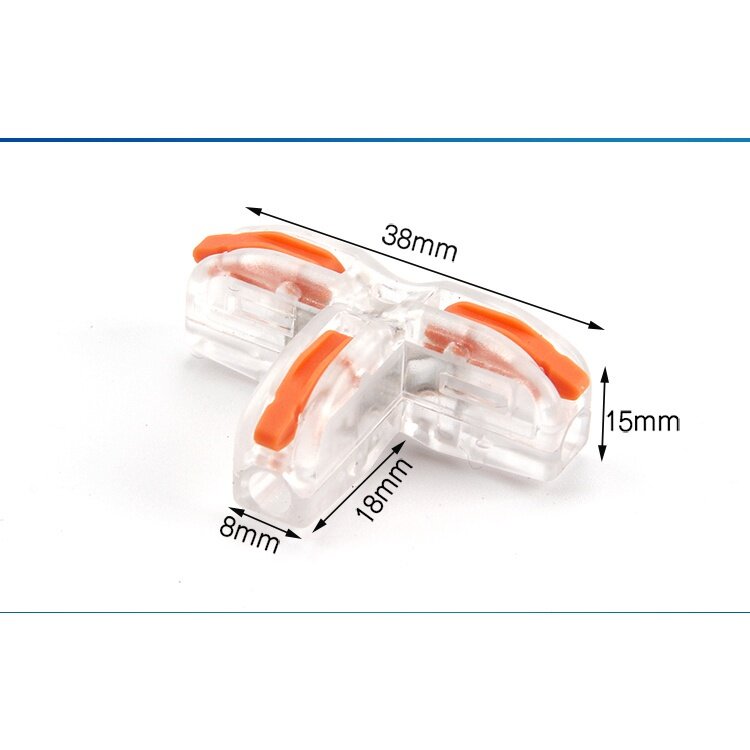 RA T-shaped Wire Connector Clip Cable Connector Wire Terminal T-type Connector Parallelizer ...