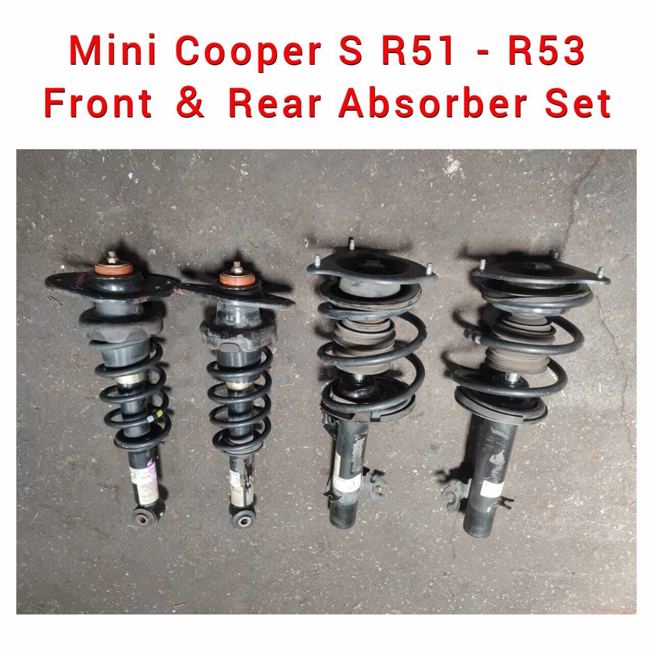 Mini Cooper S R50 R51 R52 R53 Front & Rear Absorber With Spring Set ...