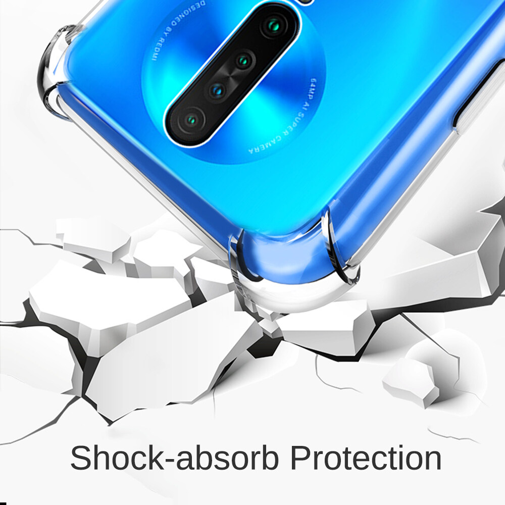 Duge Case for Xiaomi Redmi K30 5G Clear Soft Gel TPU Reinforced Corners ...