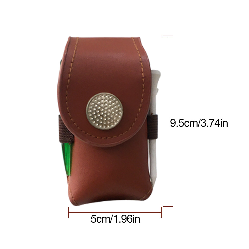 hot Cowhide Leather Golf s and Tees Holder Divot Tool Pouch Bag Storage ...