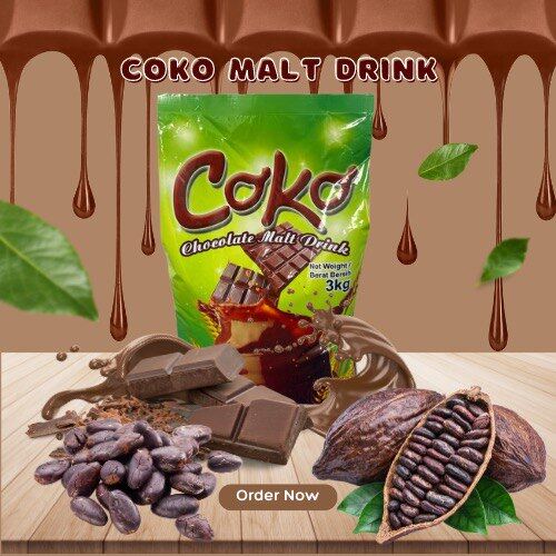 Coko Malt Chocolate Beverage Powder 3kg. Milky and Tasty! Halal ...