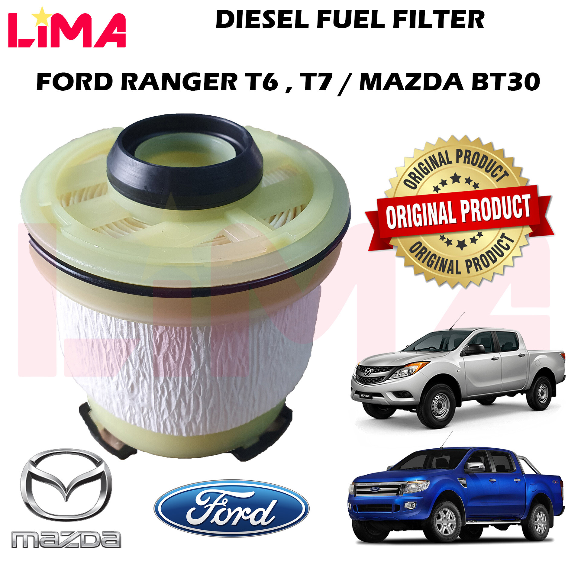 FORD RANGER T6 , T7 , MAZDA BT30 DIESEL FUEL FILTER *ORIGINAL* | Lazada