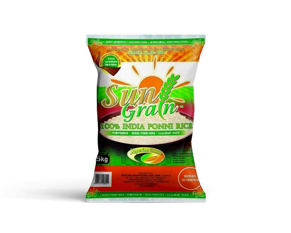 Sun Grain 100% India Ponni Rice 5kg | Lazada