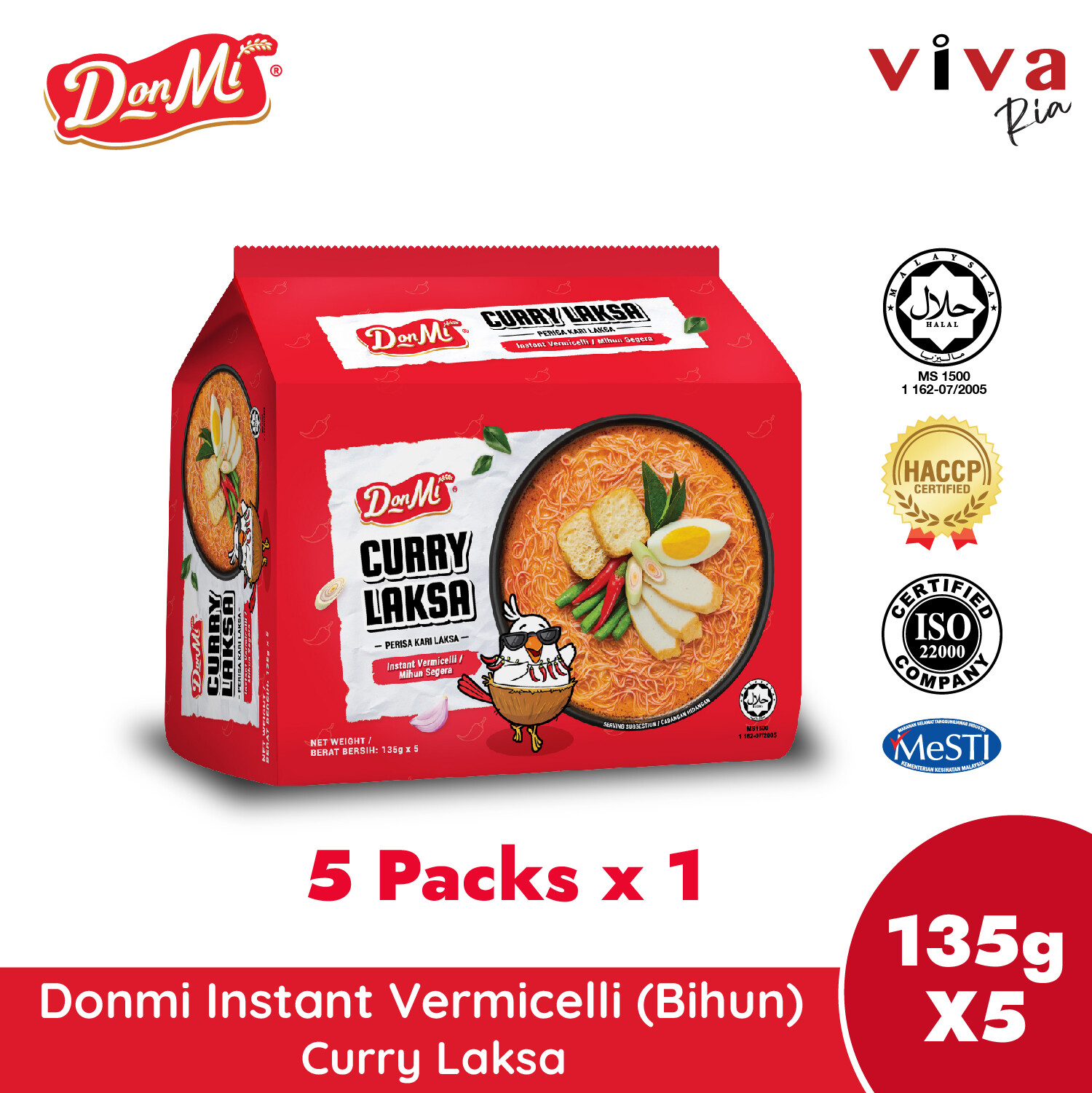 Donmi Instant Vermicelli Bihun Segera Assorted Flavor Halal Multi-Pack ...