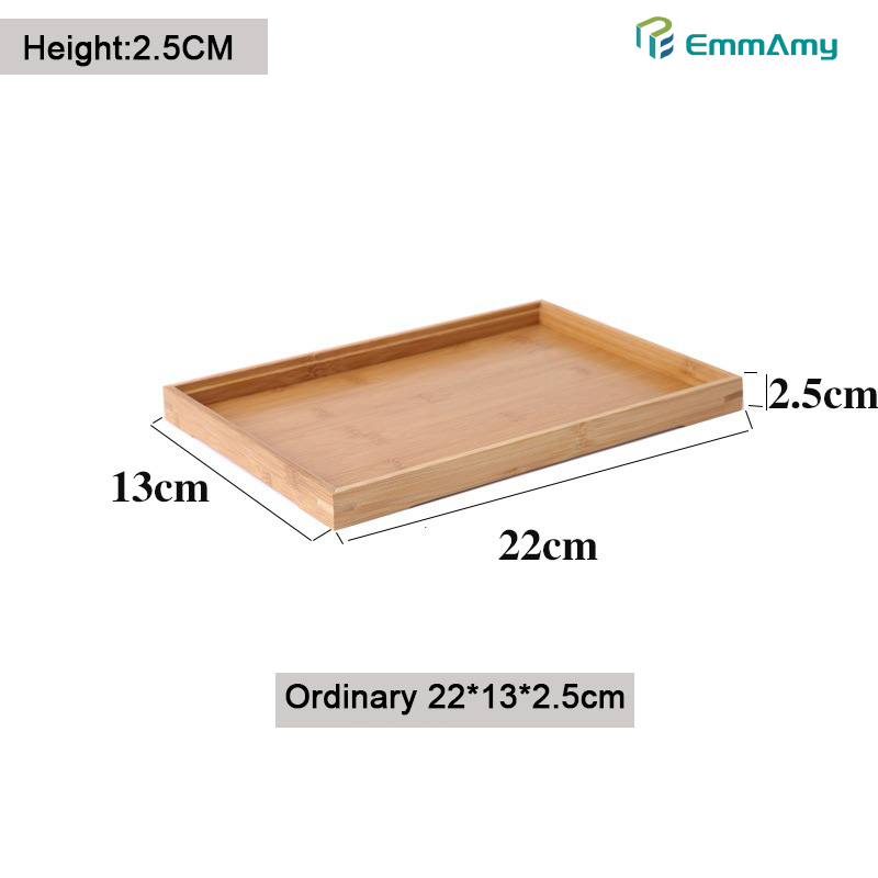 EmmAmy Wooden Serving Tray Bamboo Tray for Tea Coffee Breakfast Serving ...
