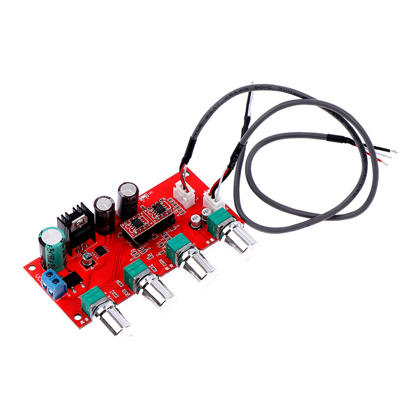 AD828 HIFI สเตอริโอพรีแอมป์ขยายเสียงบอร์ดปรับระดับเสียงควบคุม Pre-Amp ...