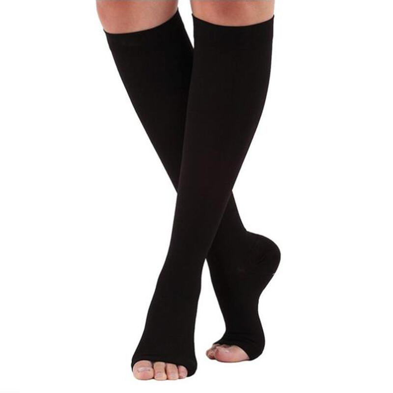 AngelCity 1pair Below Knee Support Stockings Varicose Vein Circulation ...