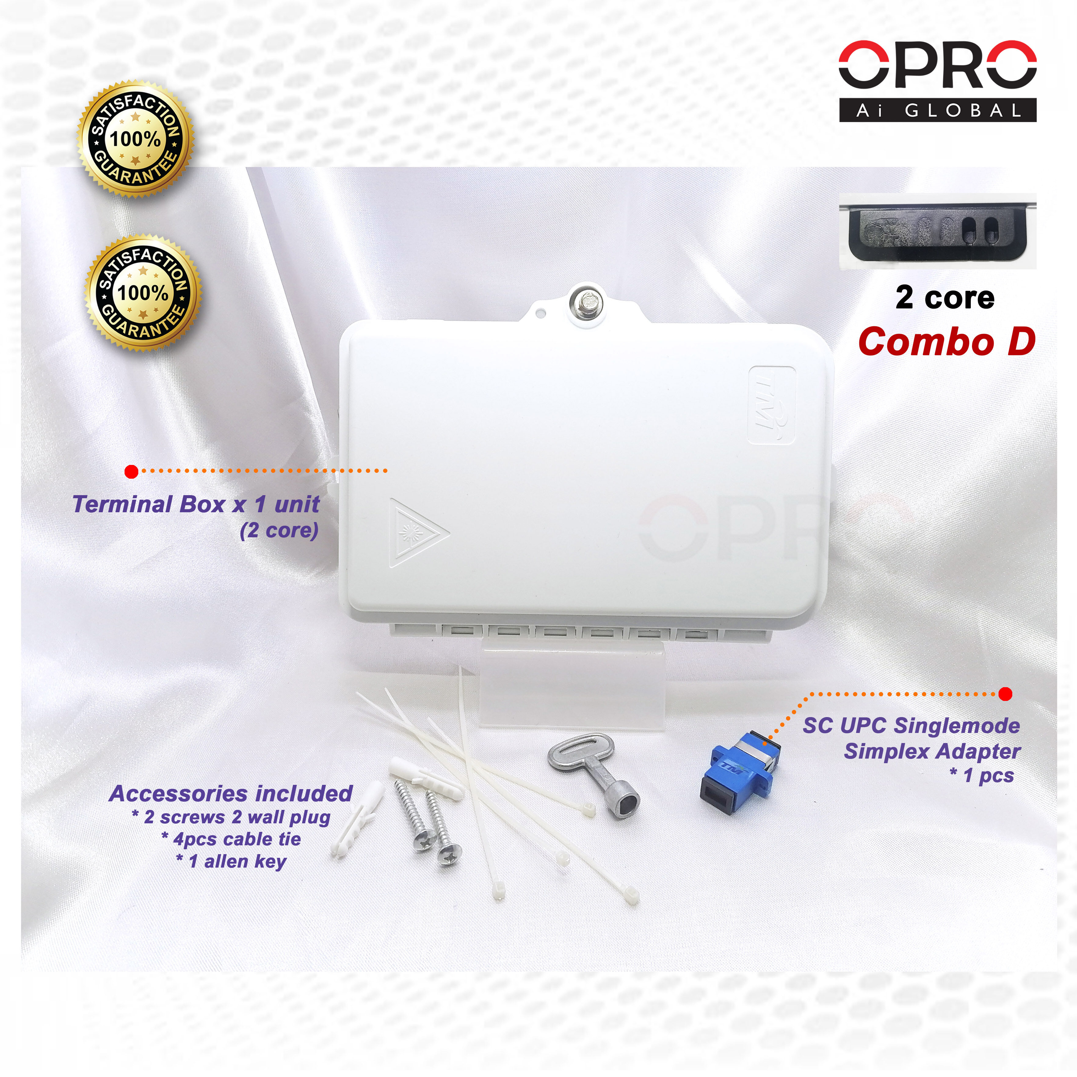 [Combo] 2 Port TM-Passed FTTH FTB Wall Mount Unifi / Fiber Termination ...
