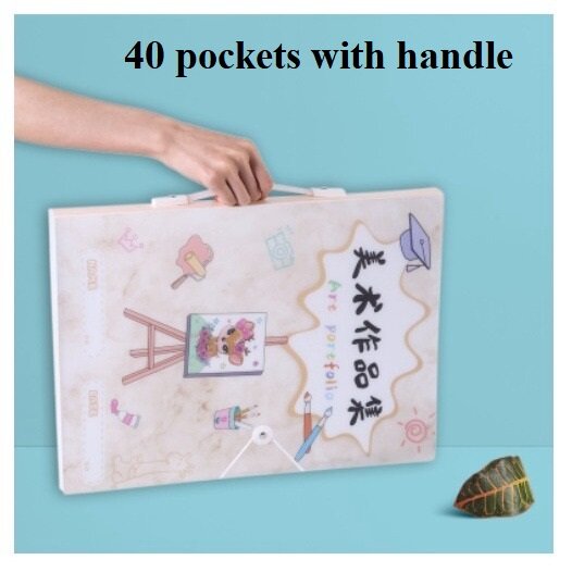 ZA086 美术作品集 画画收纳 A3 File A3 ART PORTFOLIO File Folder 30 Pockets ...