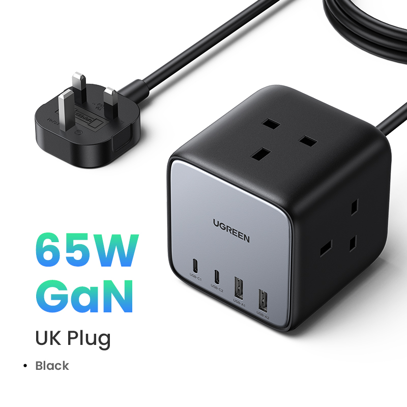 UGREEN GaN Power Socket, DigiNest Pro 65W USB C Charging Station, 7-in ...