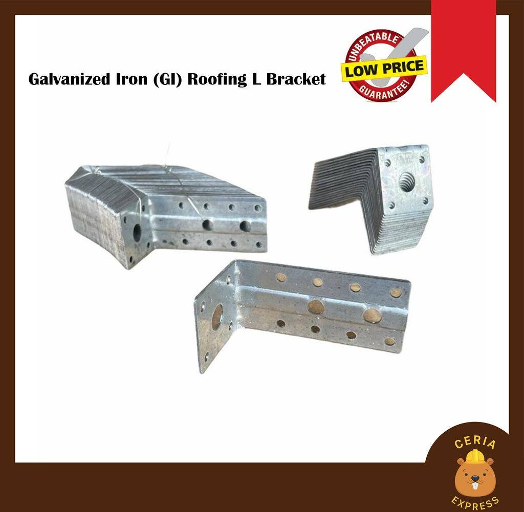[𝟐 𝐱 𝟒 𝐱 𝟏.𝟓𝐦𝐦] Galvanized Iron (GI) Roofing L Bracket for C Channel ...