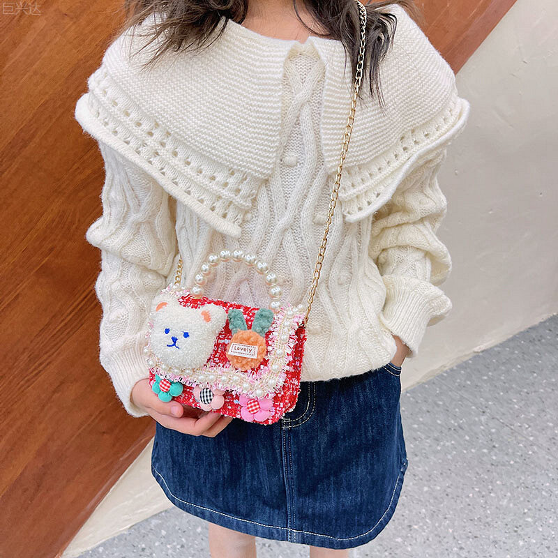IP Children's Bags Princess Style Bags Women's Pearl Handbags Fashion ...
