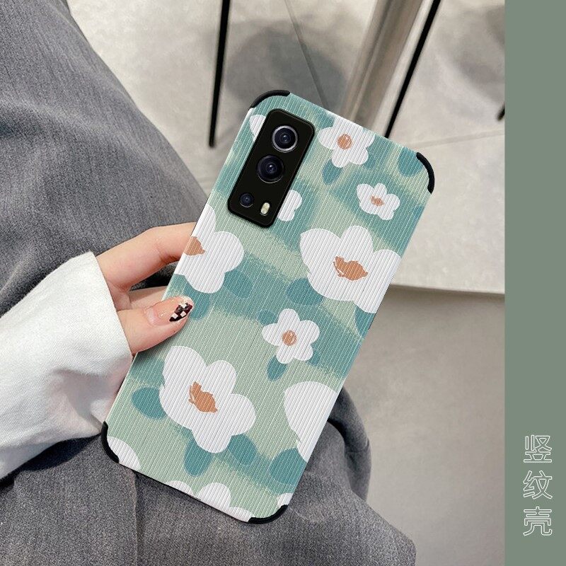 สำหรับ Vivo Y75 Y72 5G กรณี,แฟชั่นที่สวยงามดอกไม้ Checkered Dots รูปแบบ ...