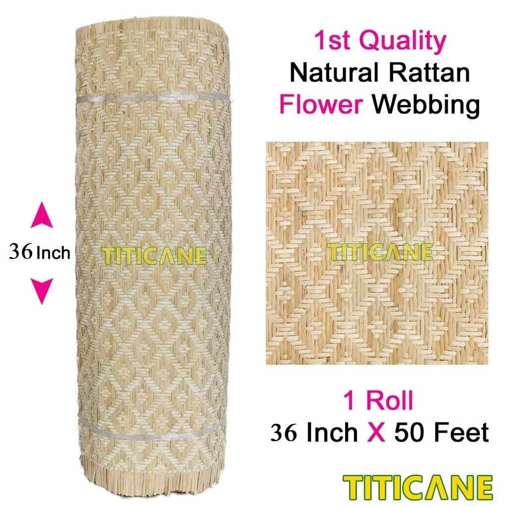 TITICANE Natural Rattan Flower Webbing [ 36 Inch ] [ 1 Roll ] | Lazada