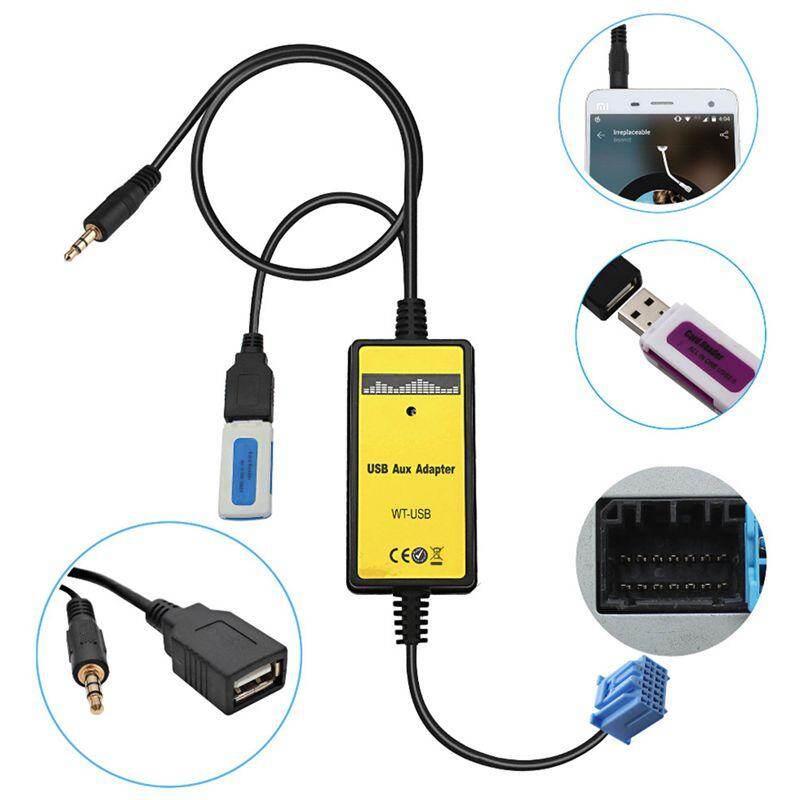 Car Mp3 Phone Aux USB Adapter 3.5mm Cable AUXiliary CD Auto Changer ...