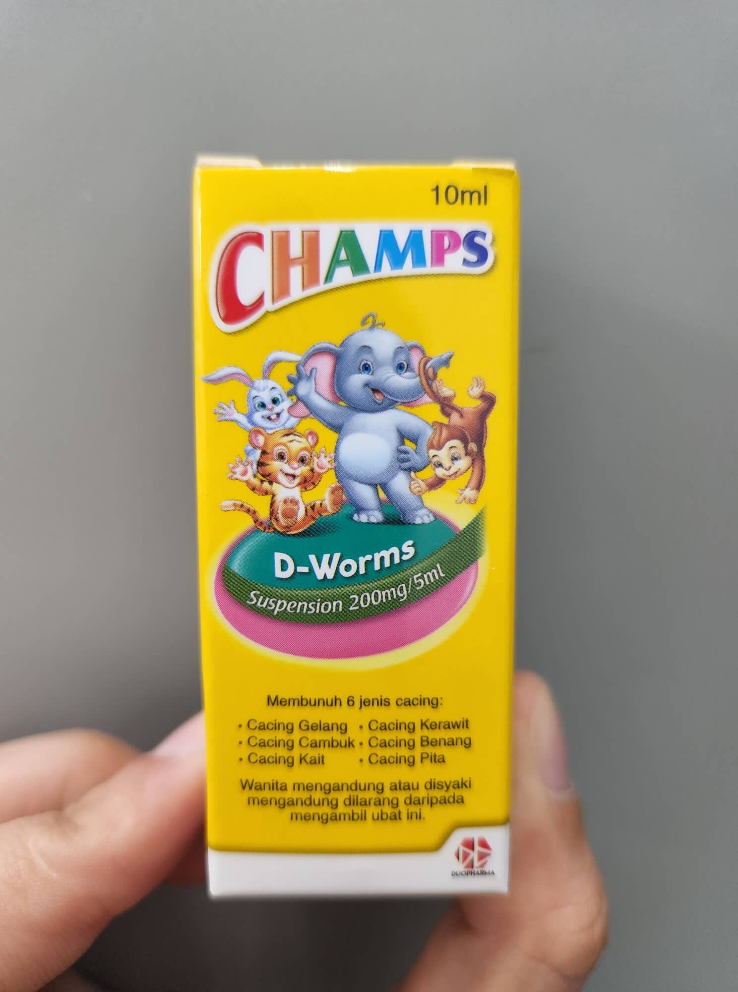 Champs D worm suspension 10ml (ubat cacing) | Lazada