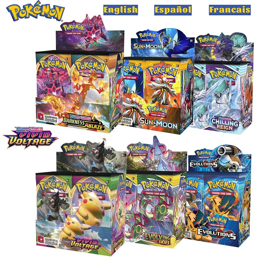 2021 Newest Spanish Pokemon Cards 360Pcs ES Pokémon TCG: FUSION Dark ...