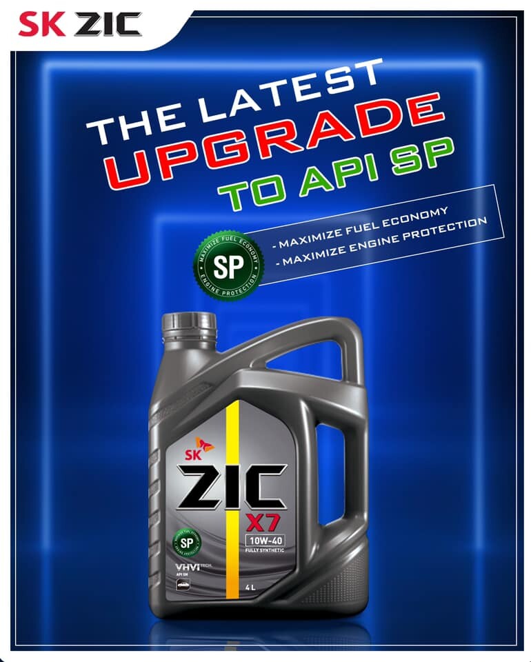 NEW UPGRADED! SK ZIC X7 FULLY SYNTHETIC 10W-40 API SP ENGINE OIL 4 ...