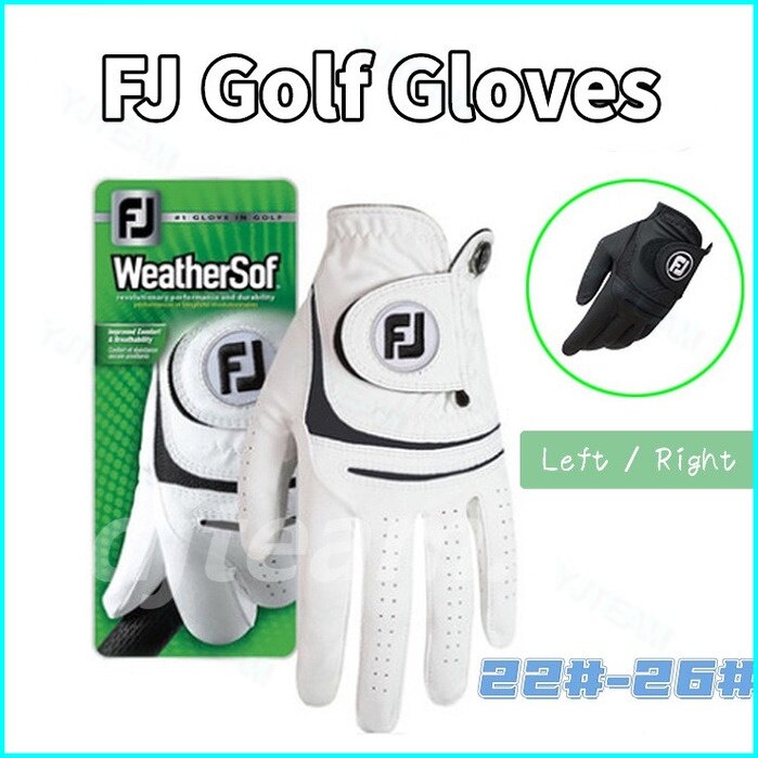 【คลังสินค้าพร้อม】ถุงมือกอล์ฟ Footjoy Cabretta กลางแจ้งสีขาวและสีดำ Men's WeatherSof ถุงมือกีฬา ...