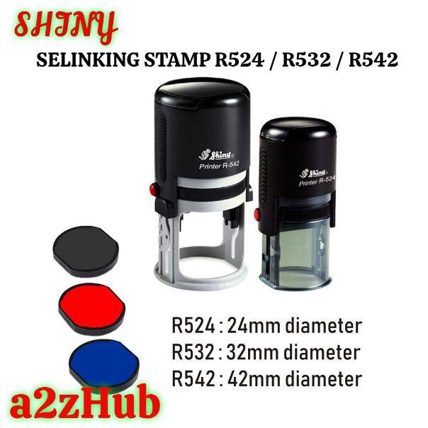 SHINY SELF-INKING ROUND RUBBER STAMP R524/R532/R542 | Lazada