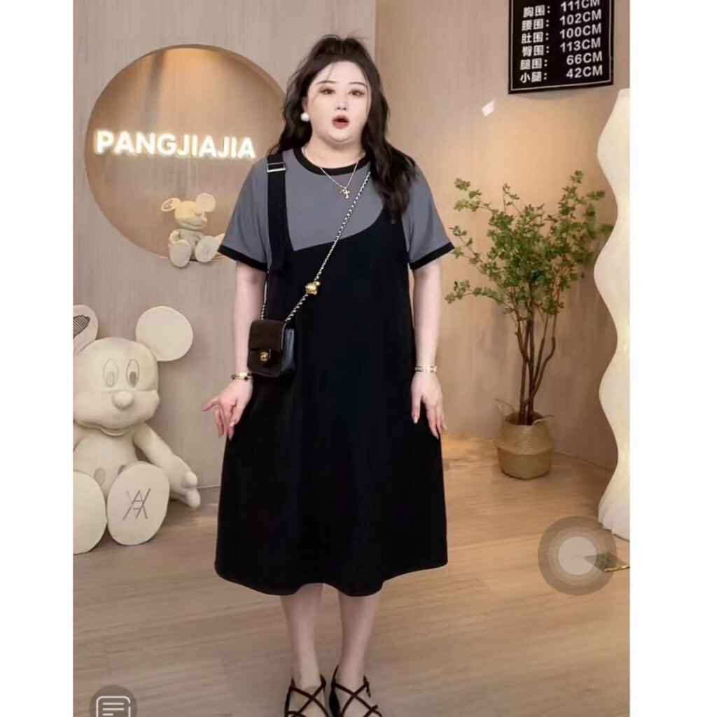 plus size extra large size oversize fat big size women dress大码女装胖mm350 ...