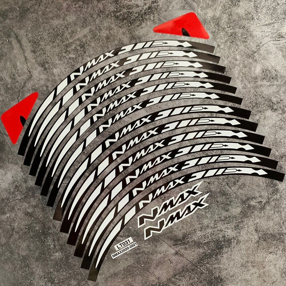 Motorcycle Wheel Sticker Reflective Rim Scooter Hub Strips Decal ...