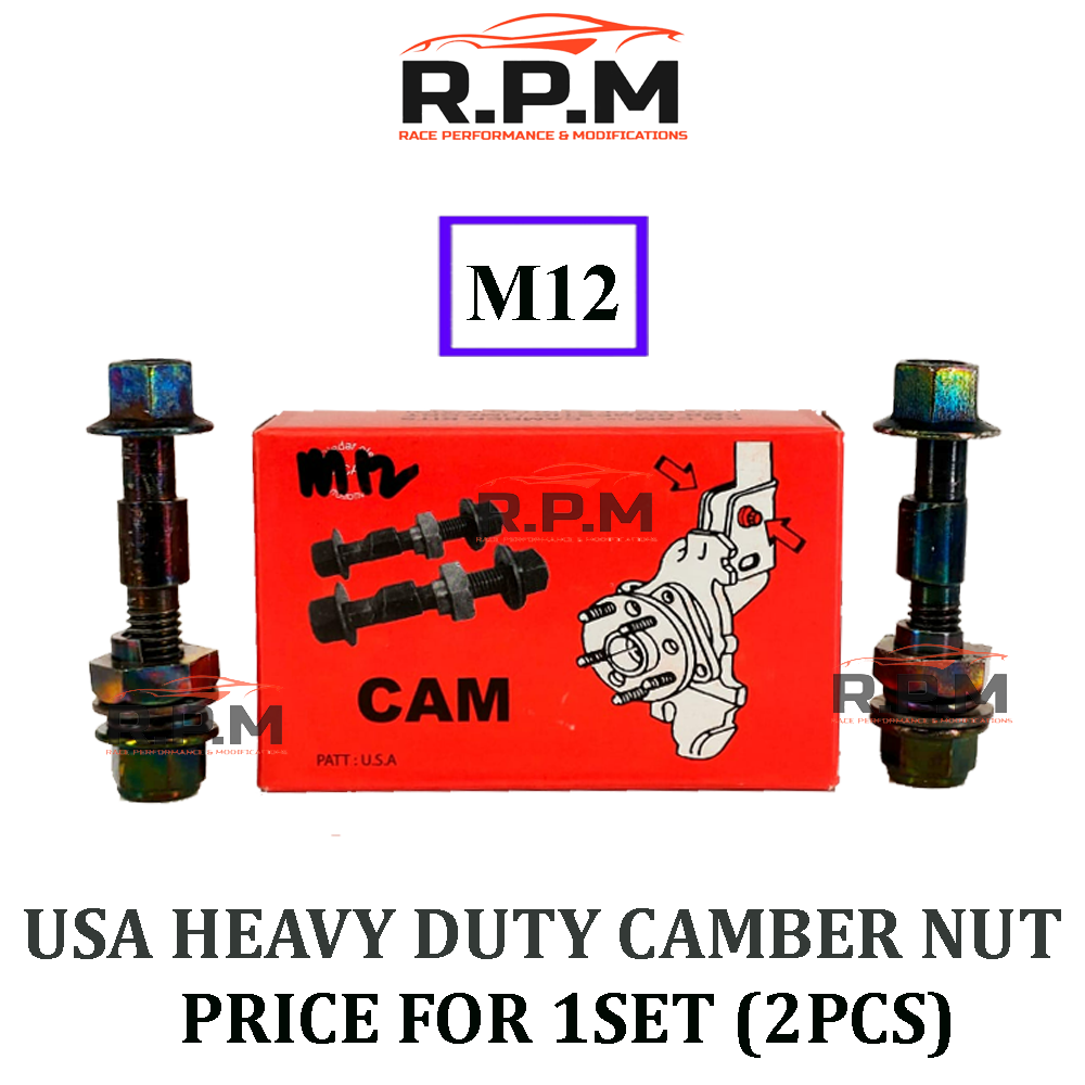 Heavy Duty USA Camber Nut (2pcs) Skru Chamber Alignment Screw Camber ...