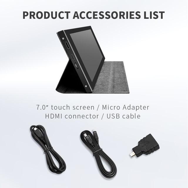 Portable Mini 7 Inch 5 Point Capacitive LCD Touch Screen Panel IPS ...