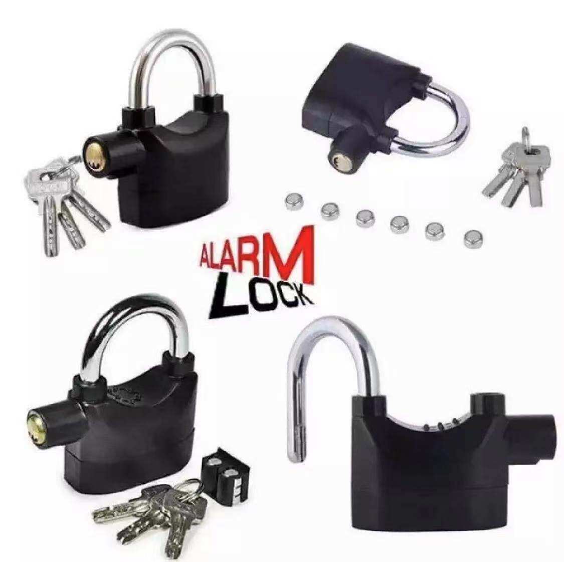 Alarm Padlock For Door Motor Bike Car 110db Anti-Theft Security Lock ...