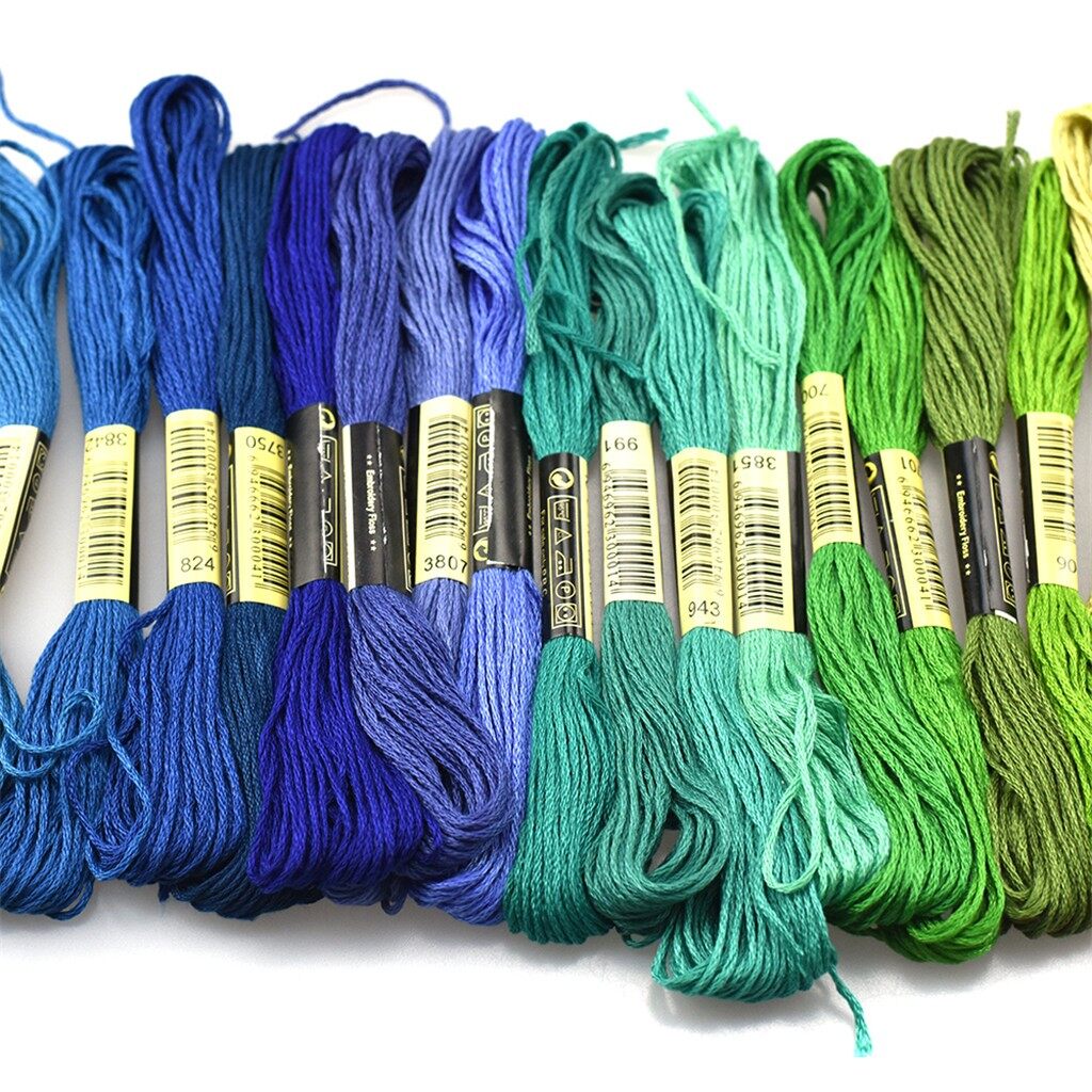 【XM】Embroidery Floss 150 Skeins Rainbow Color Embroidery Thread Cross ...