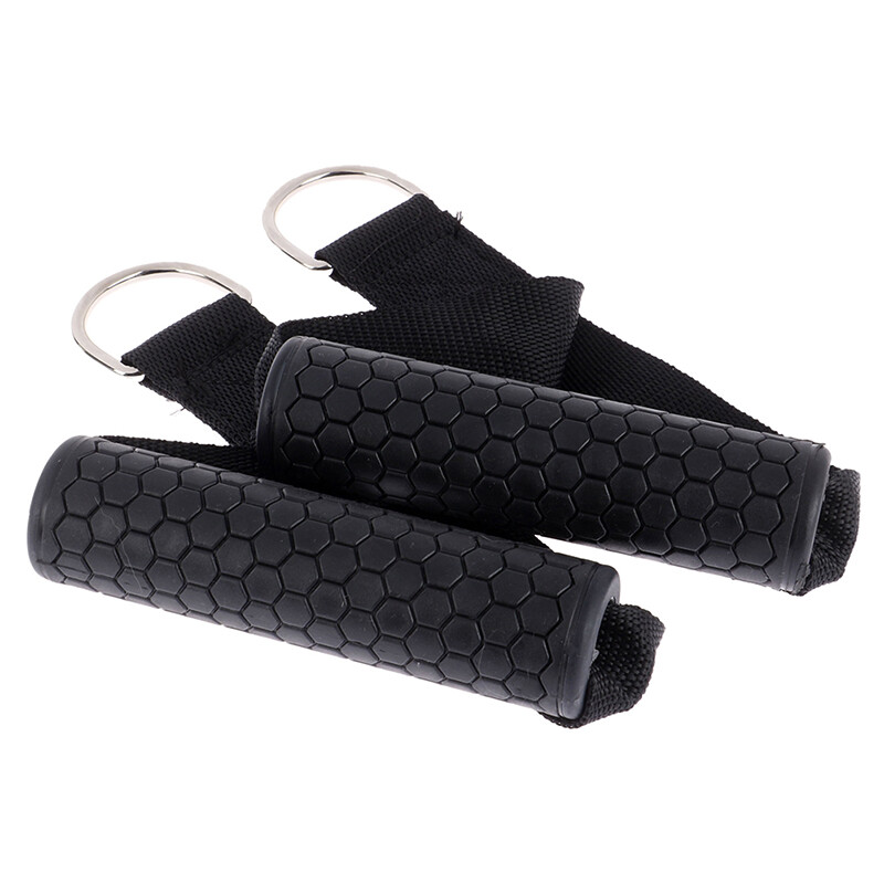 Gym resistance bands handles anti-slip tpr grip strong nylon heavy duty ...