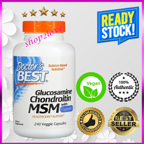 Doctor's Best Glucosamine Chondroitin MSM with OptiMSM 120 Veggie ...