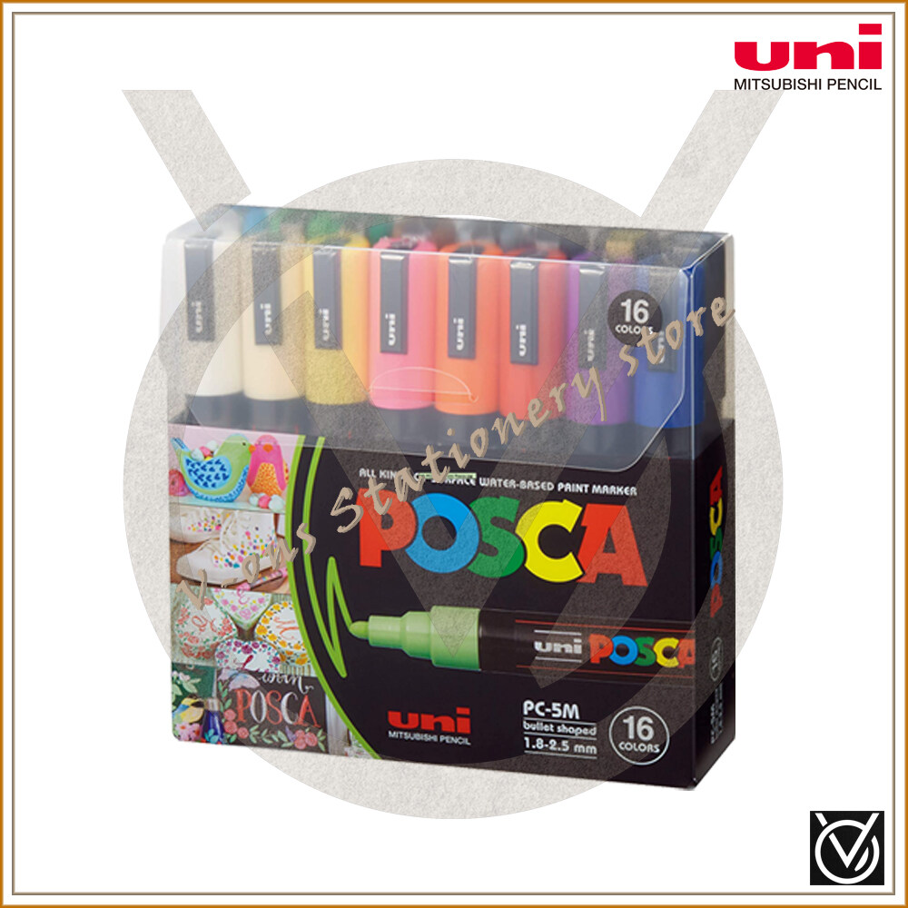Uni Posca Water-Based Poster Colour Paint Marker PC-5M / PC-3M | Lazada