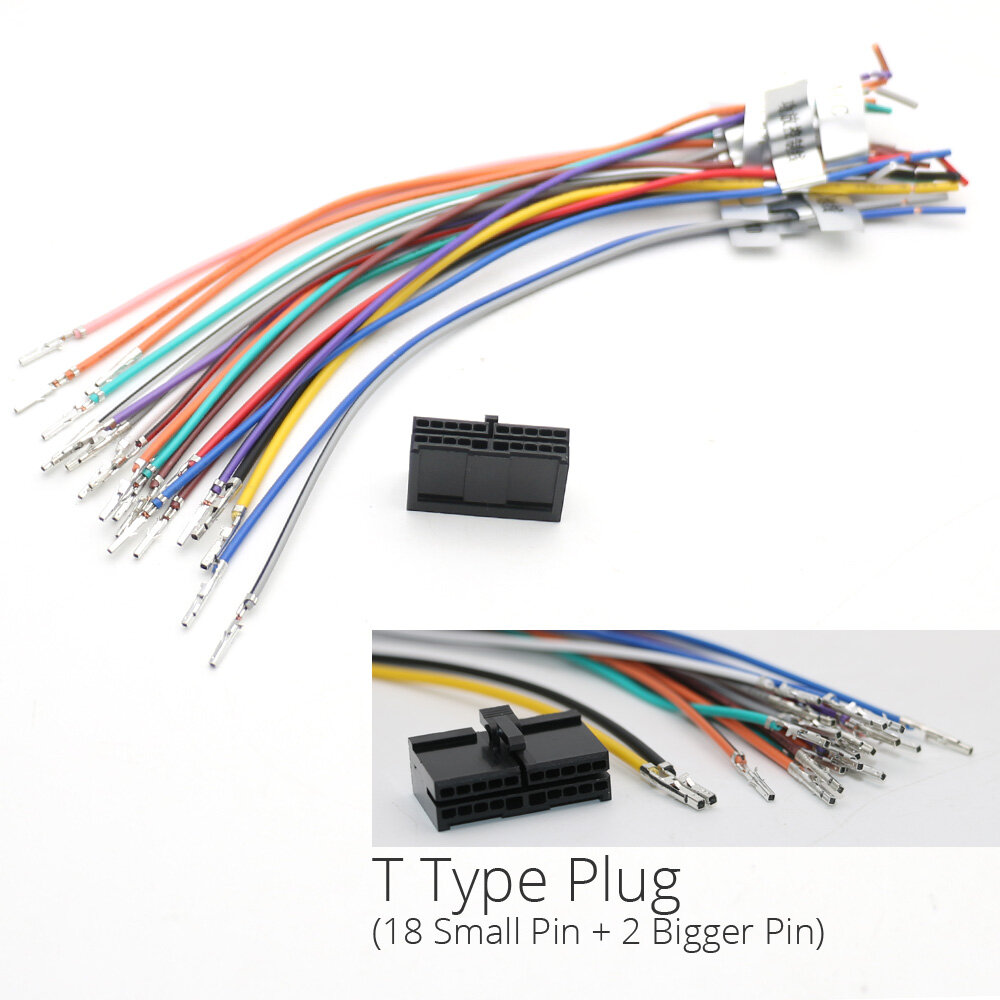 20 Pin Cross T Type Plug Connector Wiring Harness Cable for Jensen ...