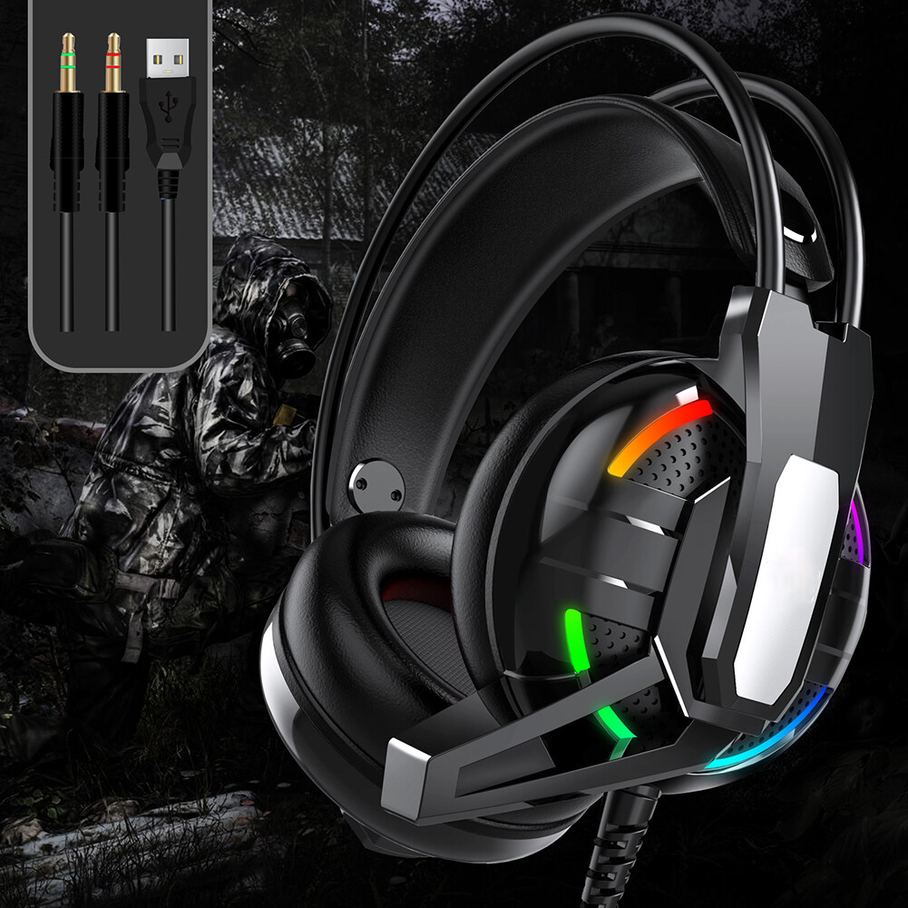 Large Storage RGB Marquee Stereo Bass Wired Gaming Headset with ...