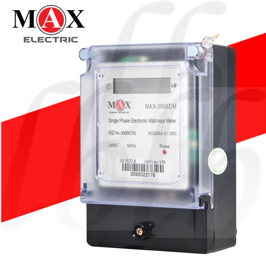 MAX / PLASMA1PH Digital Kilowatt meter / MAX ELECTRIC Single Phase ...