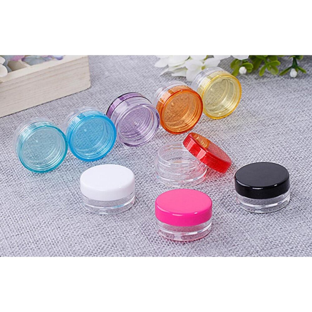 10Pcs 5ml Cosmetic Empty Jar Pot Eyeshadow Makeup Face Cream Container ...