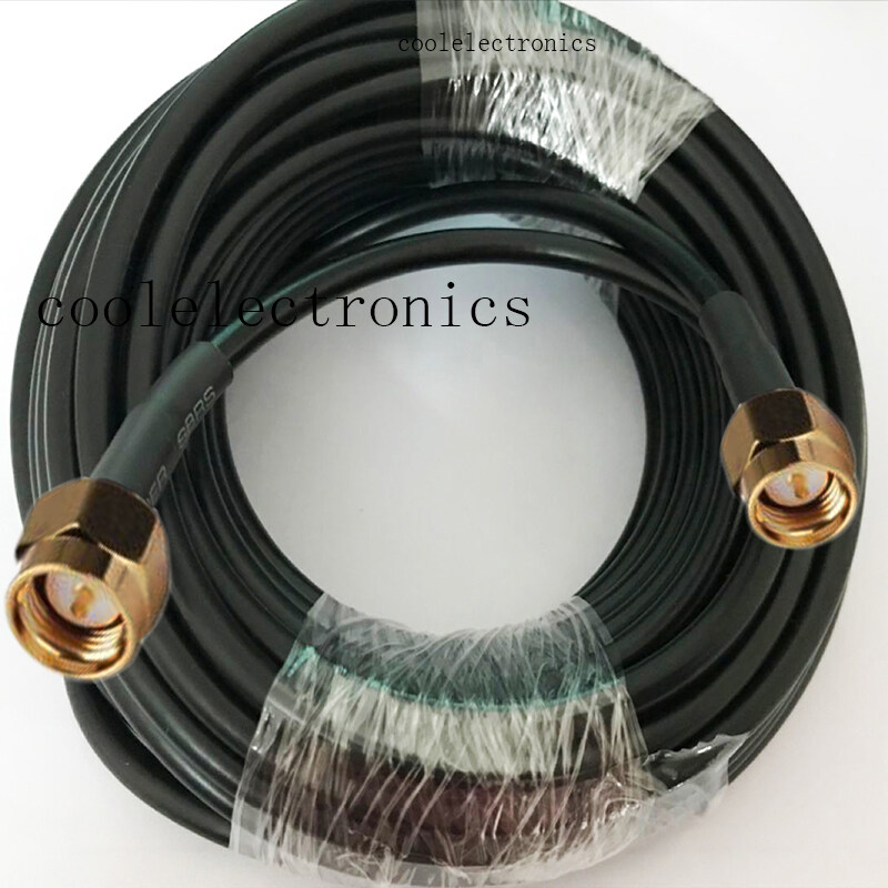 RG58 SMA Male to SMA Plug Connector RF Coaxial Pigtail WIFI Coax Wires cable 50cm 1235m 10m 15M ...